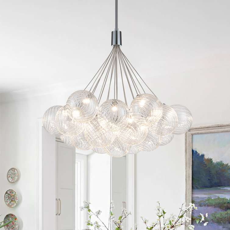 Mercer41 Ladasia 19 - Light Dimmable LED Chandelier | Wayfair